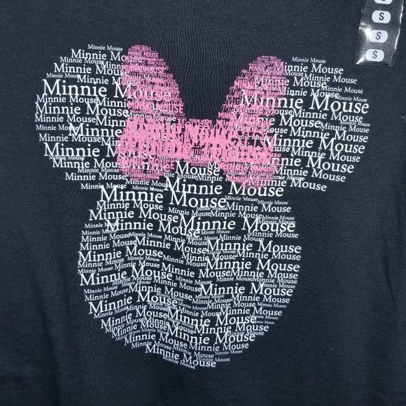 Disney | Tops | New Disney Minnie Mouse Word Art Juniors Small S | Poshmark